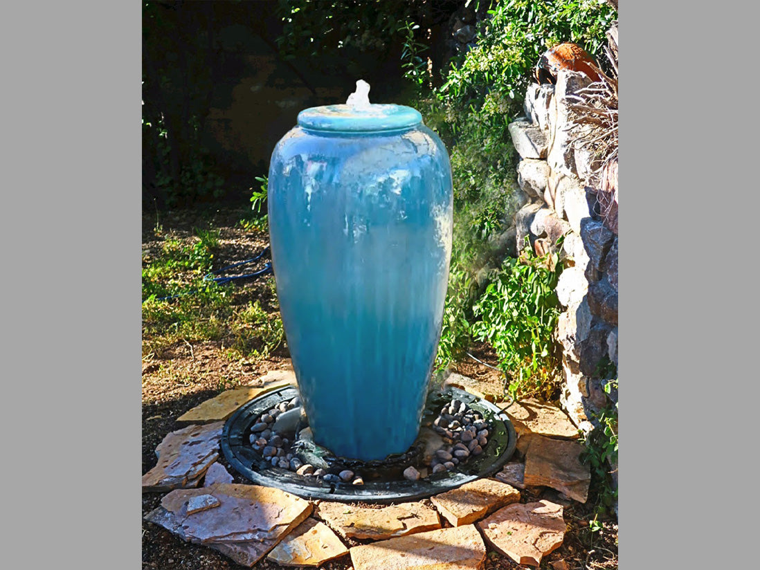 Shop Tall Jar Fountain – Modern Outdoor Water Feature | Plantatorem ...